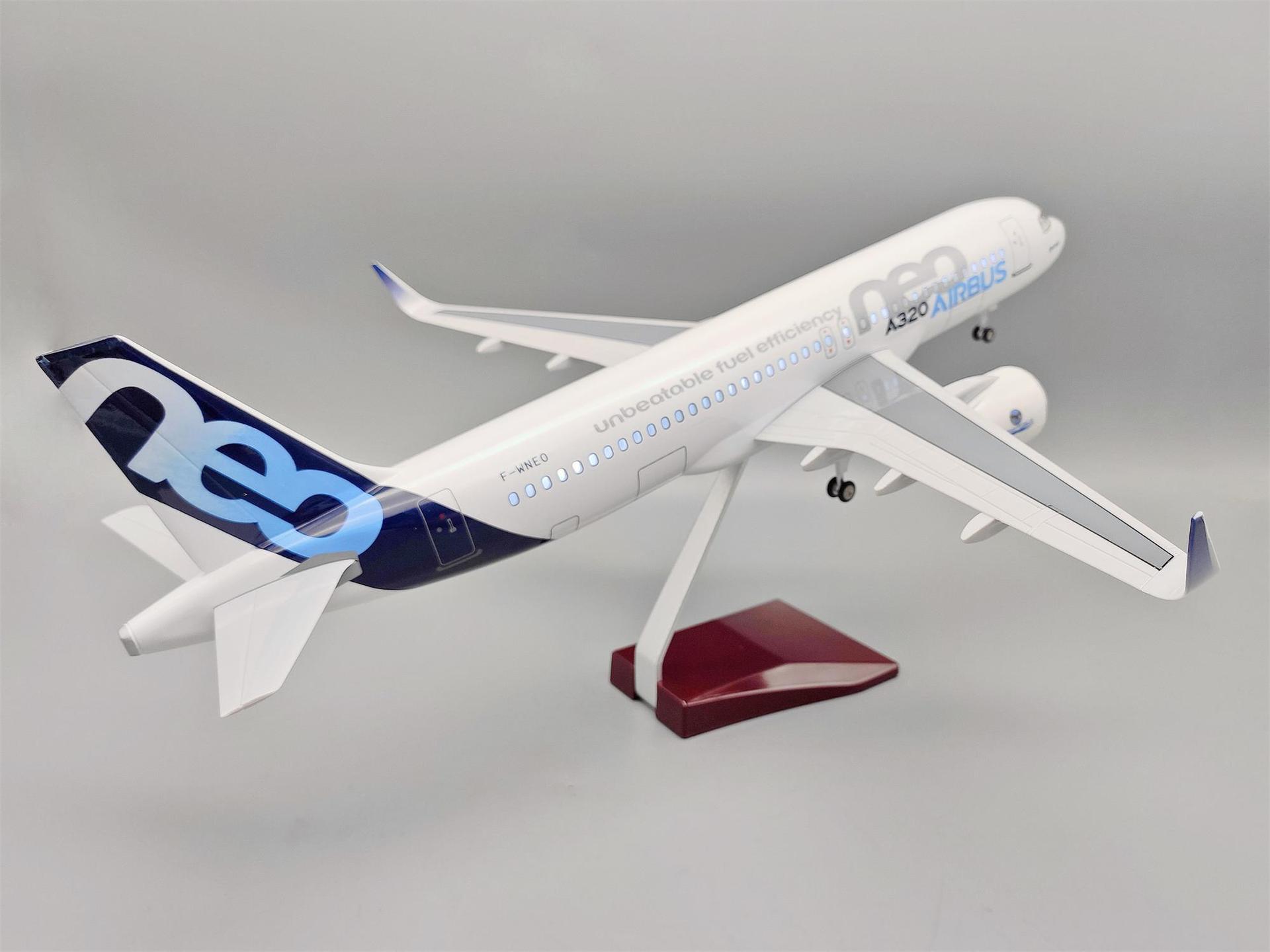 空客A320原型机 带LED声控灯光起落架树脂模型 民航客机高端礼品-阿里巴巴