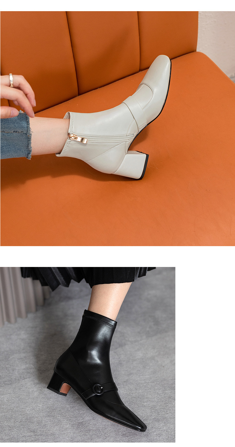 Chiko Eve Square Toe Block Heels Boots