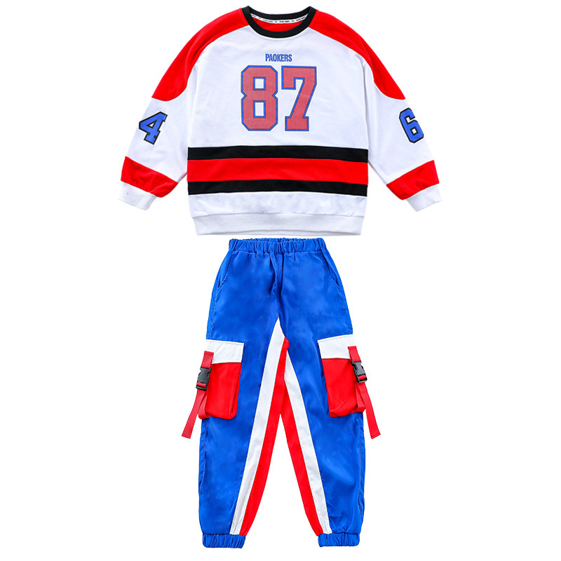 Children's Boy girls jazz street dance hip-hop suits rapper boys girls ...