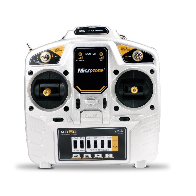 MC6C遥控器迈克 航模车船固定翼多轴通用2.4g 6通道接收机升级版-阿里巴巴