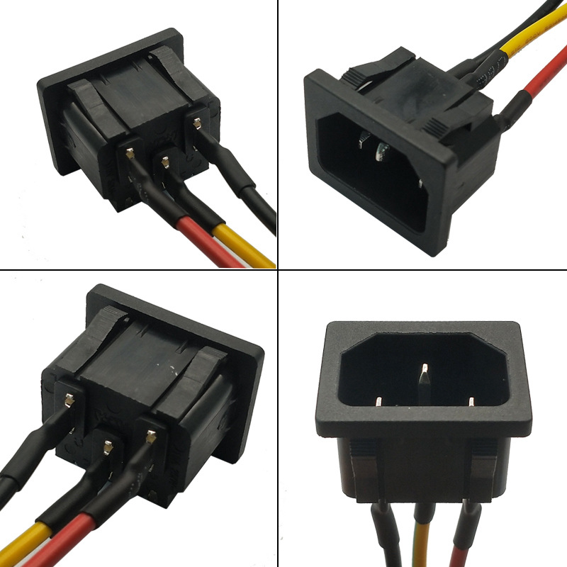 储能插座 C14公座机箱输出品字插电源插座 DB-14-2F 卡式嵌入式-阿里巴巴