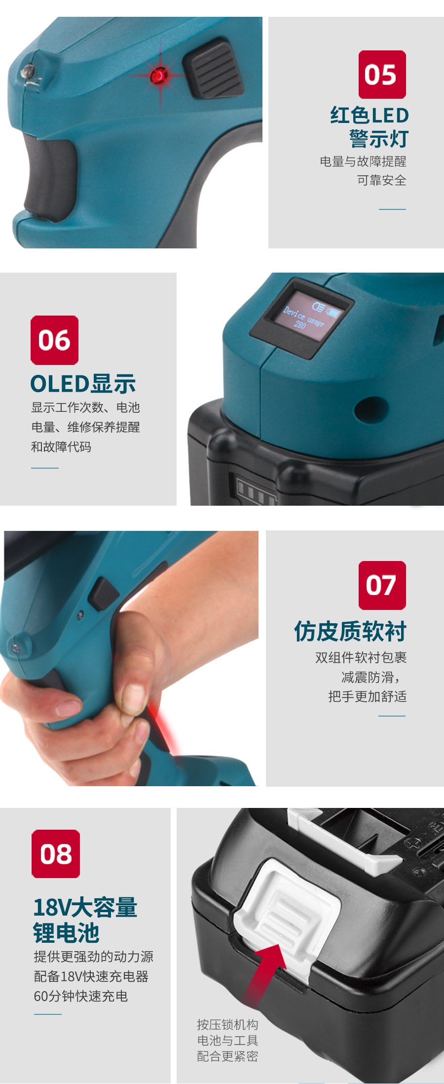 巨力ZUPPER卓普ED-400/300/630U充电式电动液压钳压线钳压接钳-阿里巴巴