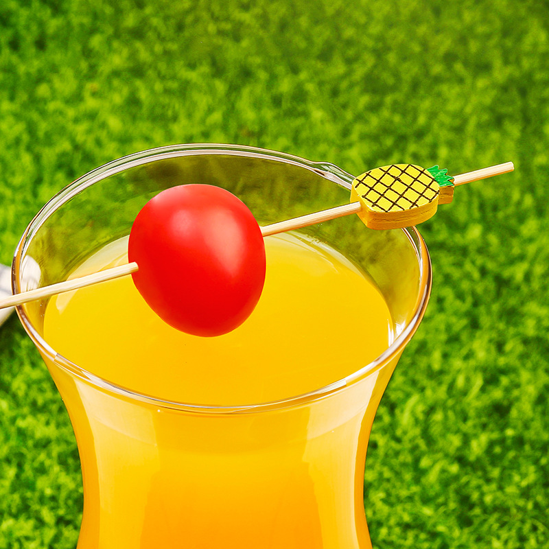 Creative disposable pineapple fruit stick cocktail stick skewed dessert ...