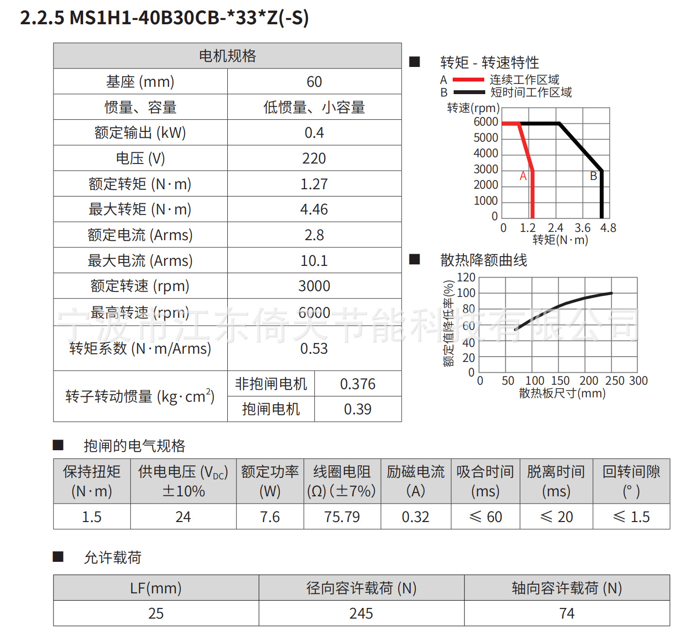 Inovance汇川通用小功率伺服电机MS1H1-40B30CB-A331Z-阿里巴巴