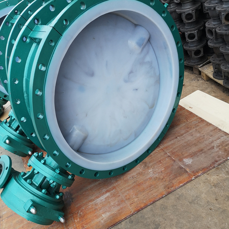 D341F46-10C铸钢涡轮法兰式衬氟蝶阀耐碱防腐蚀全衬里高耐腐蚀-阿里巴巴