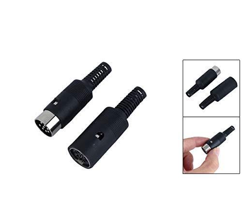 S端子电脑8P 公头组装式 大DIN8芯公头 大键盘8芯 装配-阿里巴巴