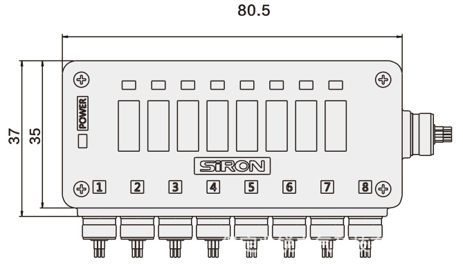 SIRON胜蓝4/6/8孔位Mini传感器防水接线盒LED指示灯H420系列-阿里巴巴