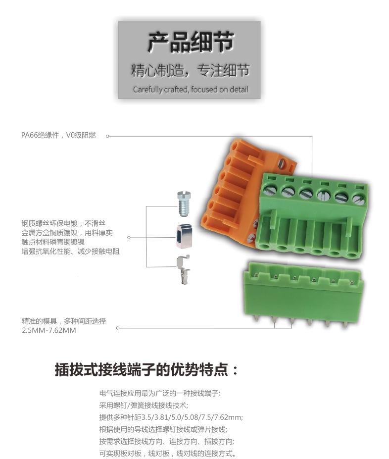 XY2500FA/FB - 5.0/5.08mm间距 插拔式绿色接线端子 2EDGK/V/R-阿里巴巴