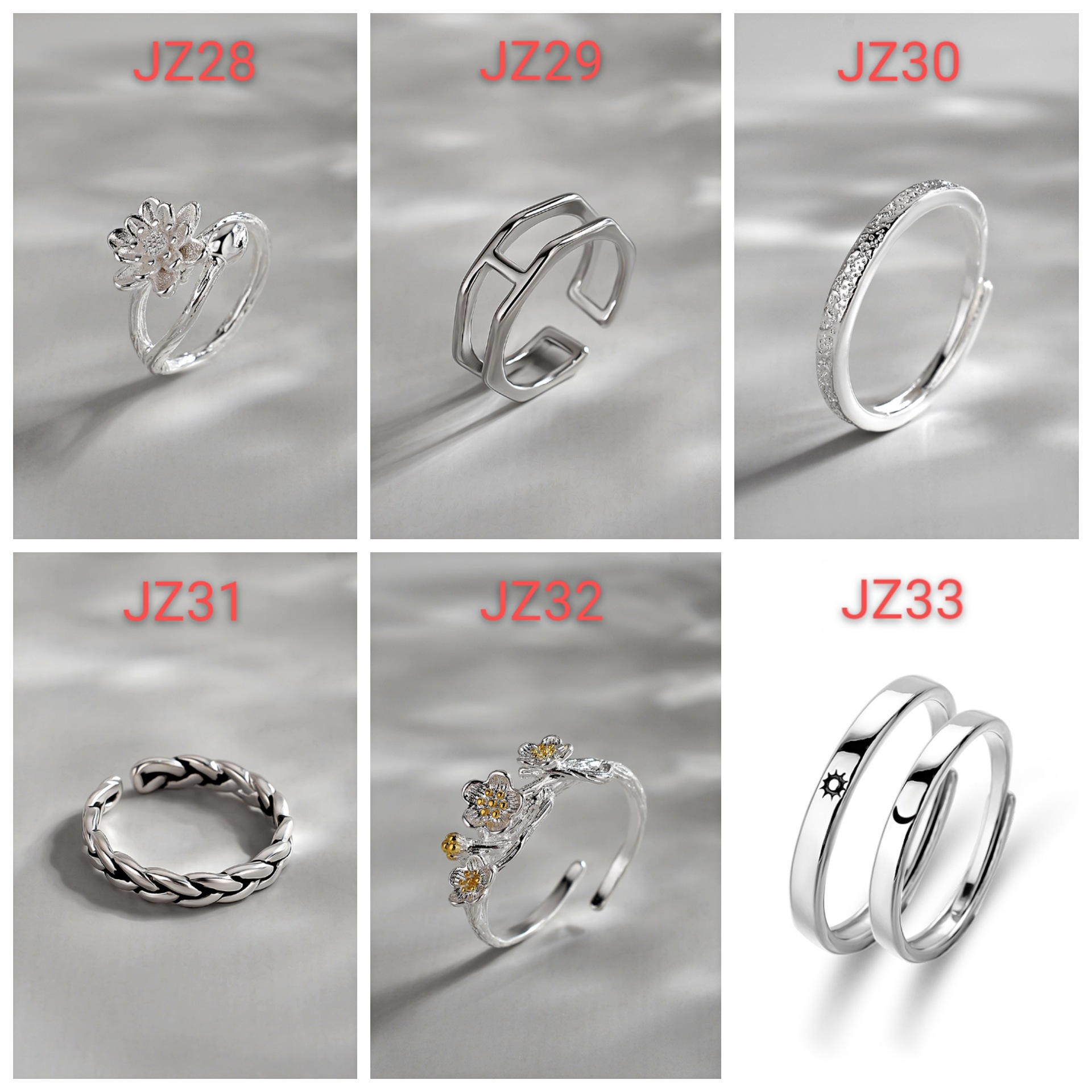 厂家直供S925纯银戒指女原创设计笑脸米奇复古泰银开口可调节戒指-阿里巴巴