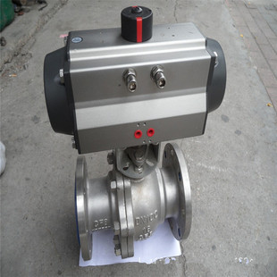 Q641Y-16RL 单/双作用不锈钢316L气动法兰球阀 浮动球球阀-阿里巴巴