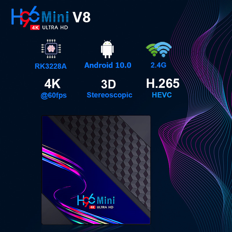 Décodeur intelligent H96 Mini V8, TV BOX Wifi 1GB+8GB - Cdiscount TV ...