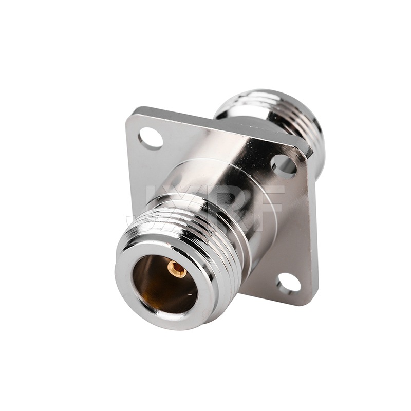JXRF连接器同轴射频适配器N型转接头N-KKF N母转母法兰盘四孔方板-阿里巴巴