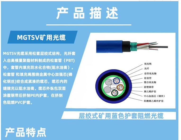 GYTZA53-8B1单模光纤 8芯阻燃地埋光缆 低烟无卤护套光缆-阿里巴巴