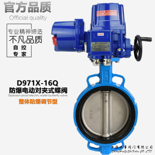 D971X-16Q智能一体化整体调节型防爆80电动100对夹式150蝶阀DN200-阿里巴巴