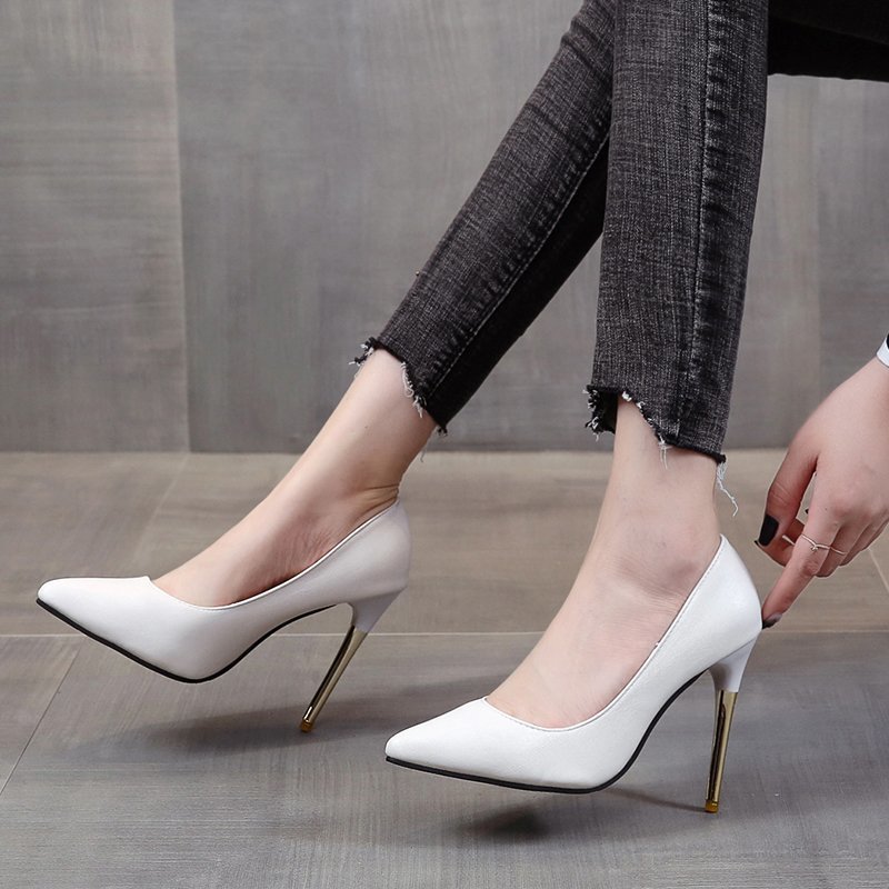 Spring 2020 new high-heeled single shoes women's European and American ...