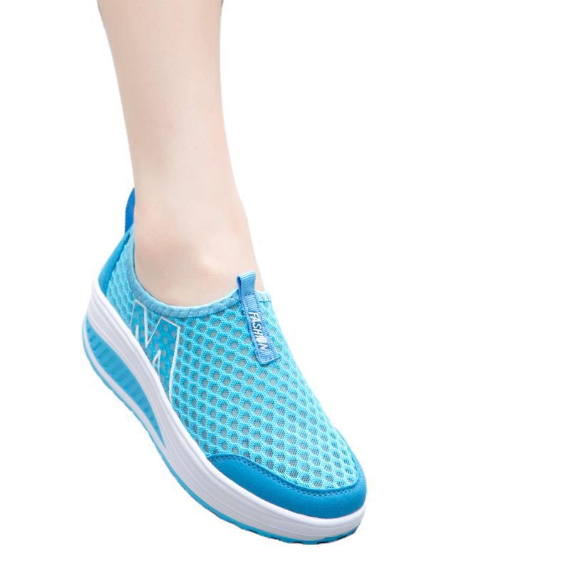 2021 summer new women shake shoes platform platform shoes net cloth ...
