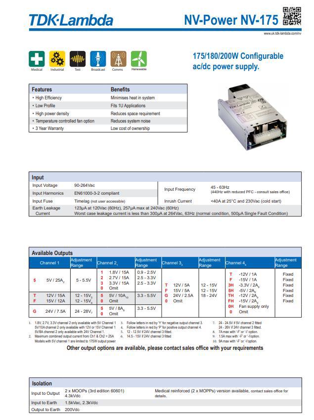 TDK-LAMBDA 多路输出模块化电源NV系列NV-175 NV1453TT-阿里巴巴