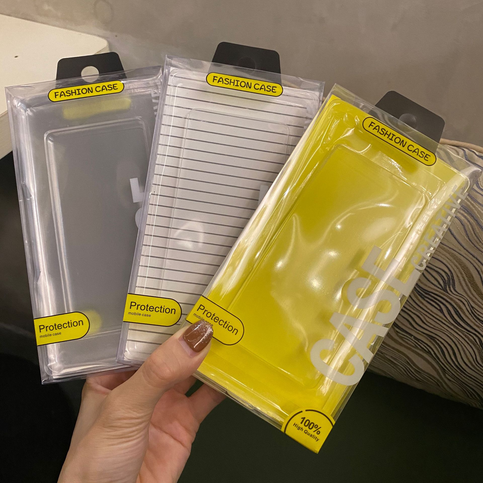 PVC透明包装盒定做胶片彩色印刷防刮花开窗塑料可见手机壳包装盒-阿里巴巴