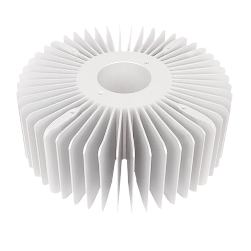 LED散热器铝型材灯具灯饰圆形散热片太阳花铝合金散热器挤压加工-阿里巴巴