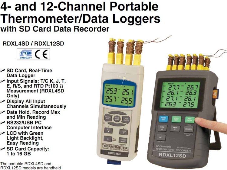 美国奥米佳RDXL4SD带数据记录的4通道手持式测温仪温度计RDXL4SD-阿里巴巴