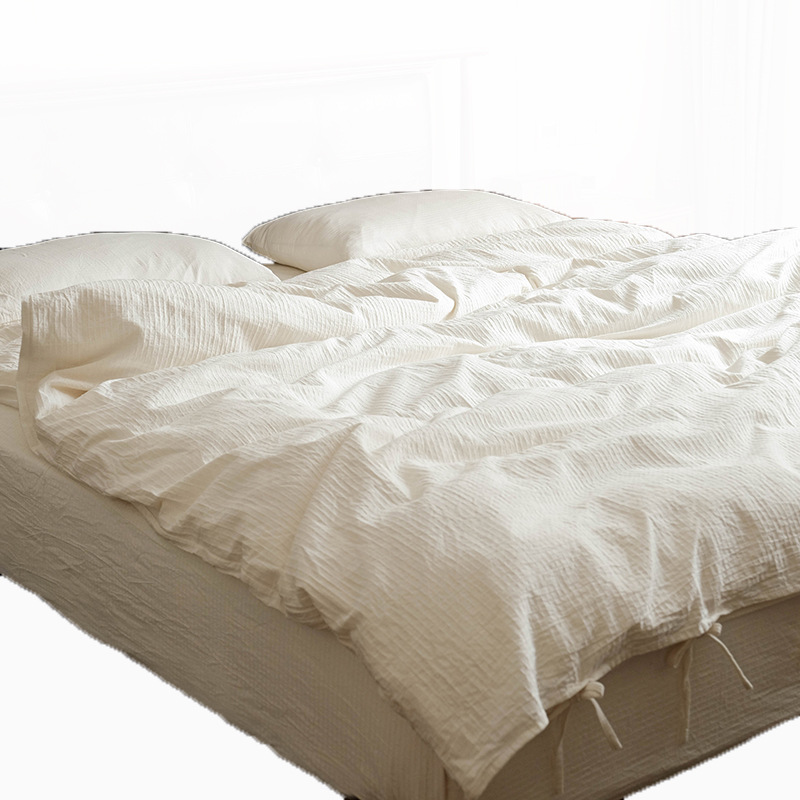 Class a Japanese washed cotton four piece home stay pure white Hotel ...