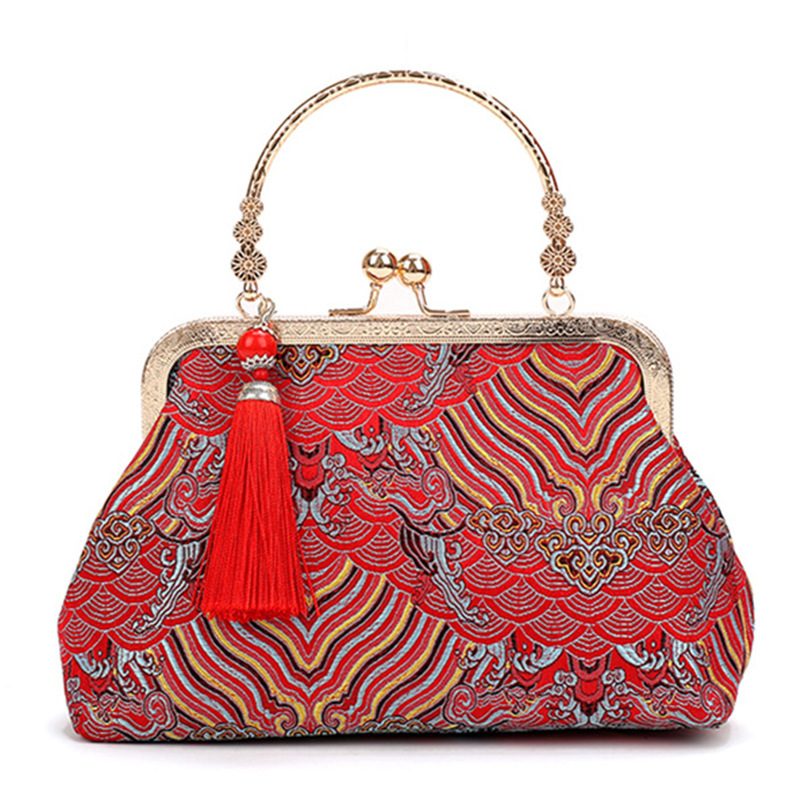 Style Niang bag women embroidery retro tassel hand-held Cheongsam qipao ...