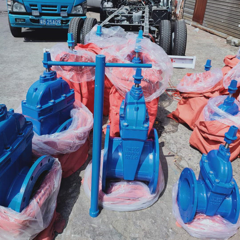地埋式弹性座封闸阀SZ45X 软密封暗杆地下阀（加长杆）钥匙杆另购-阿里巴巴