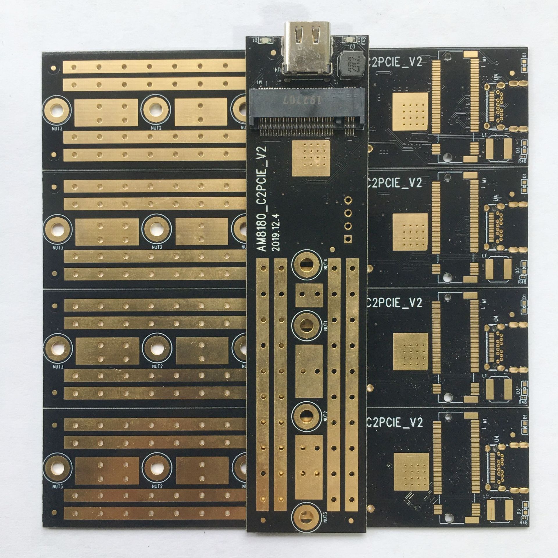 超高速PCBA板卡PCIe转USB3.1GEN2固态硬盘盒NVME M.2 Type-C口SSD-阿里巴巴