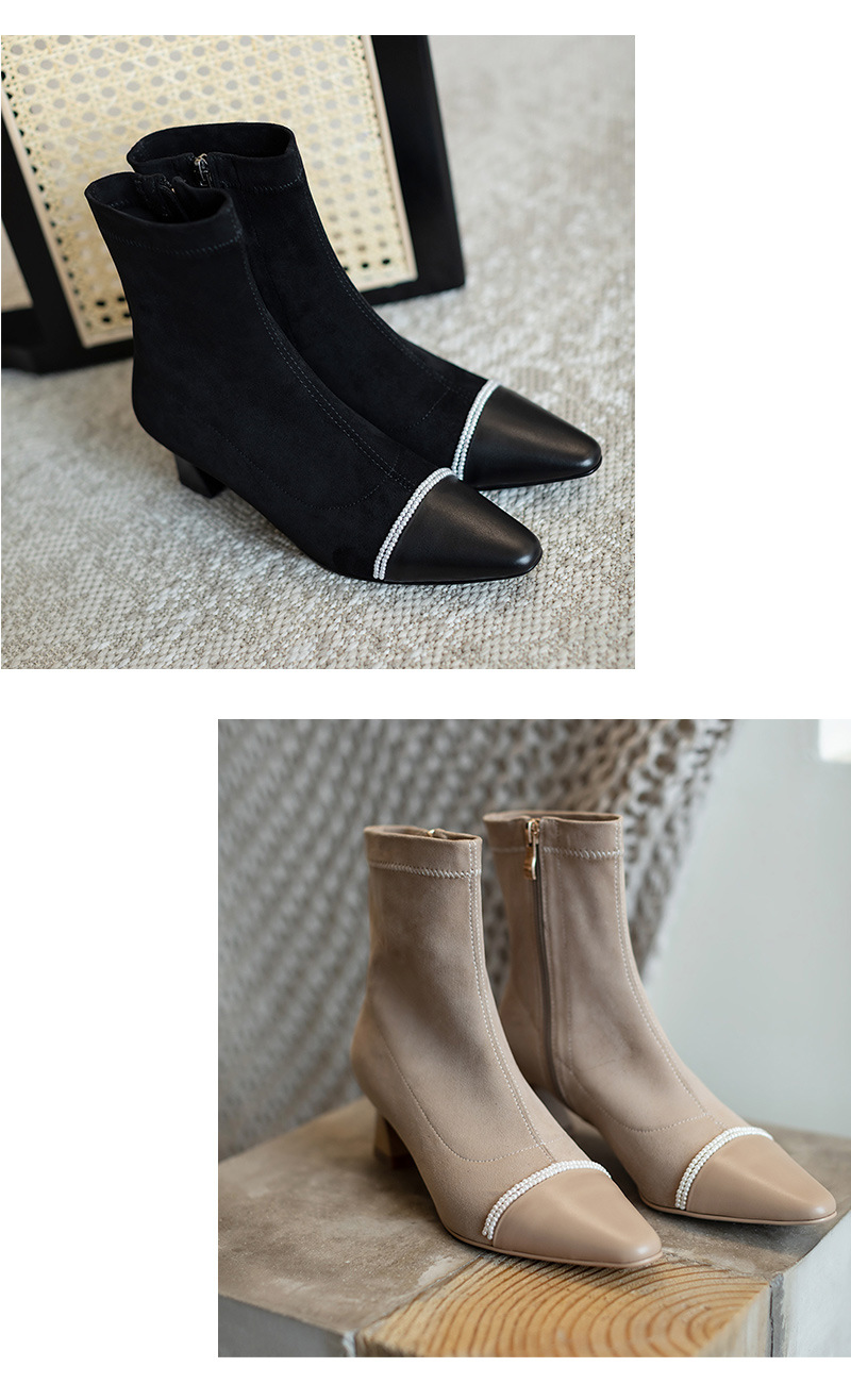 Chiko Tyann Square Toe Block Heels Boots
