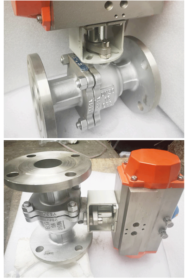 铸钢气动法兰球阀 Q641F-25C气动球阀 气动O型切断球阀 Q641F-16C-阿里巴巴