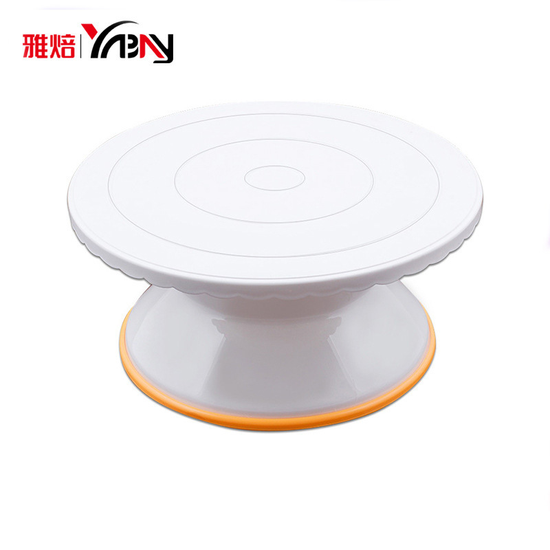 Polished stainless steel circular cake mounting table Plastic cake ...