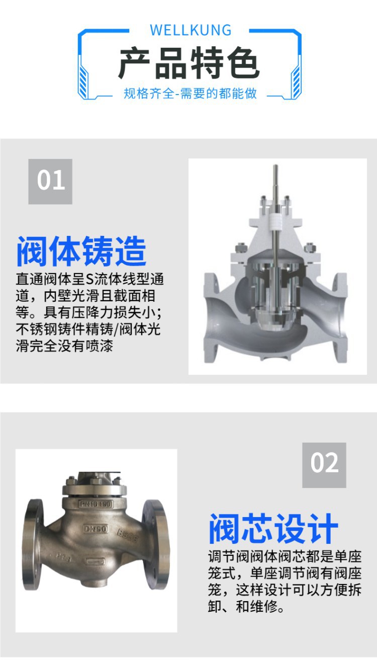 玮控气动调节阀 单座二通ZJHP套筒ZJHM不锈钢薄膜气动调节阀-阿里巴巴