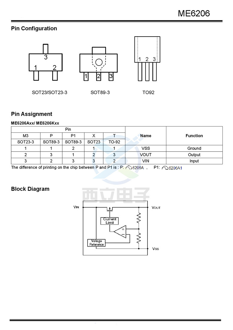 ME6206A30XG SOT-23 低压差线性稳压芯片IC ME6206 微盟全新原装-阿里巴巴
