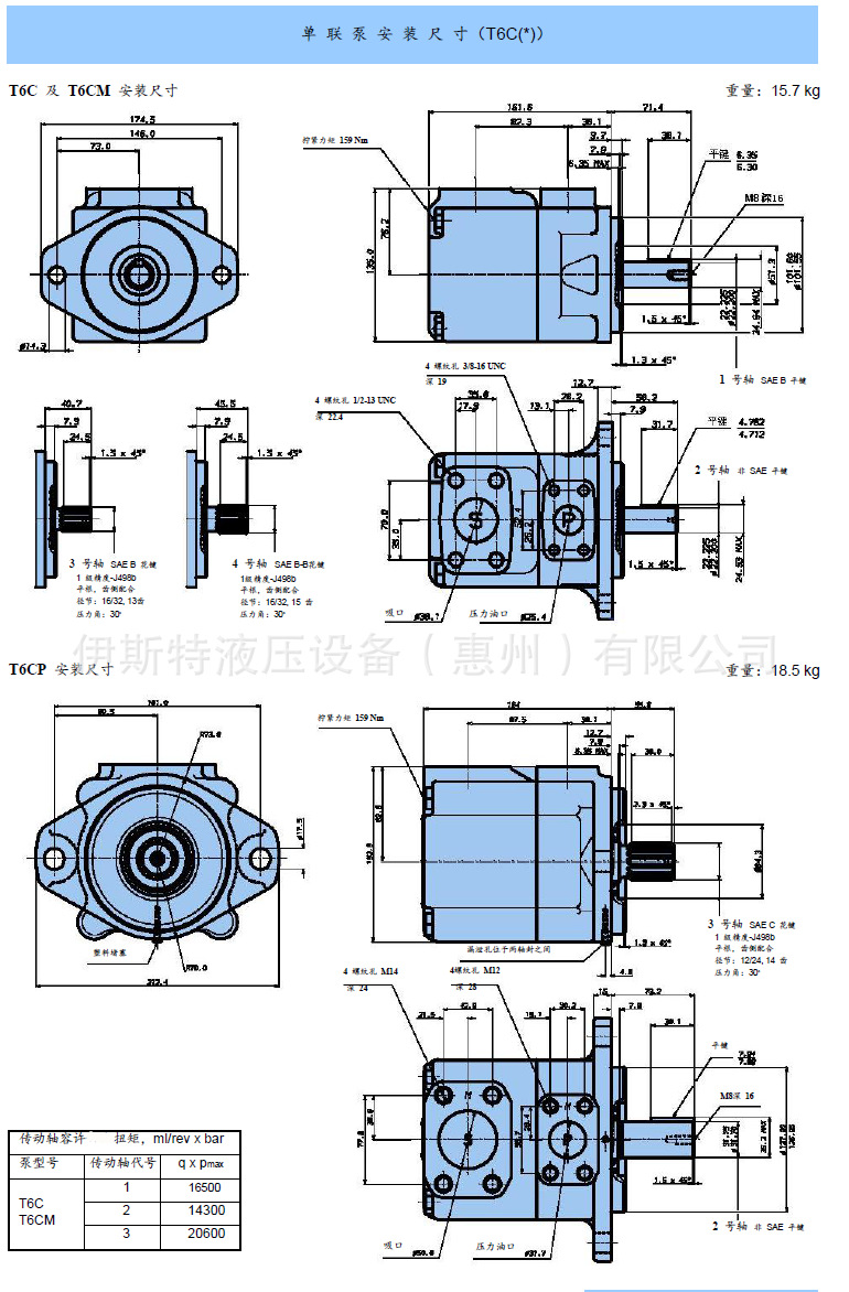 DENISON丹尼逊油泵T6CM B05/B12/B25 3R00叶片泵T6CM B22 1R00 C1-阿里巴巴