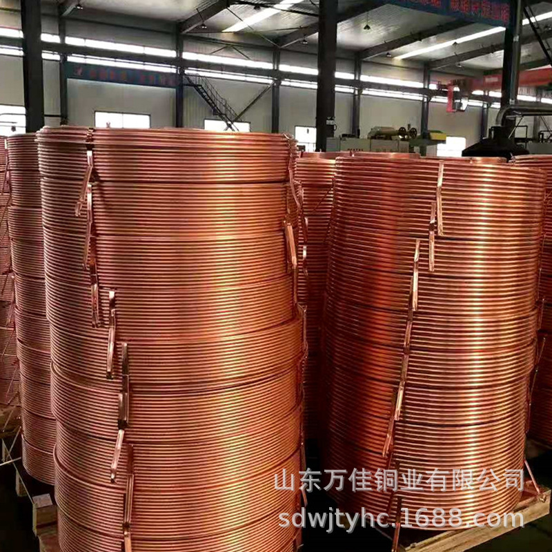 TP2空调铜管 紫铜管批发 制冷r410a包塑冷媒管 t2紫铜方管 矩形管-阿里巴巴