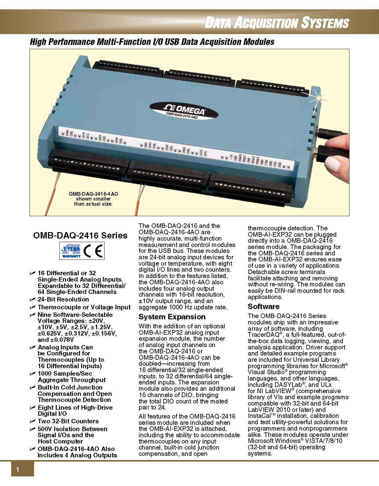 OMB-DAQ-2416,OMB-DAQ-2416-4AO高速数据采集模块16路32通道-阿里巴巴