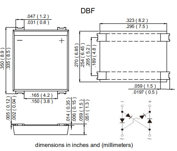 二极管整流器 贴片整流桥DBF410 4A 1000V DBF封装整流桥-阿里巴巴