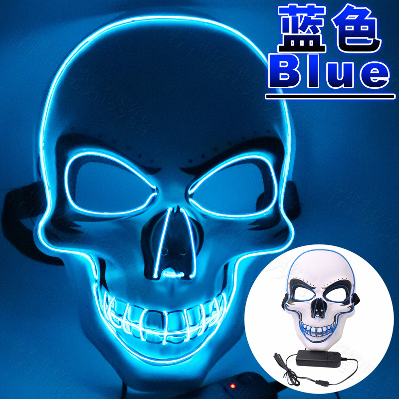 Halloween Christmas party LED Glowing Mask Skull Face Mask Horror Ghost ...