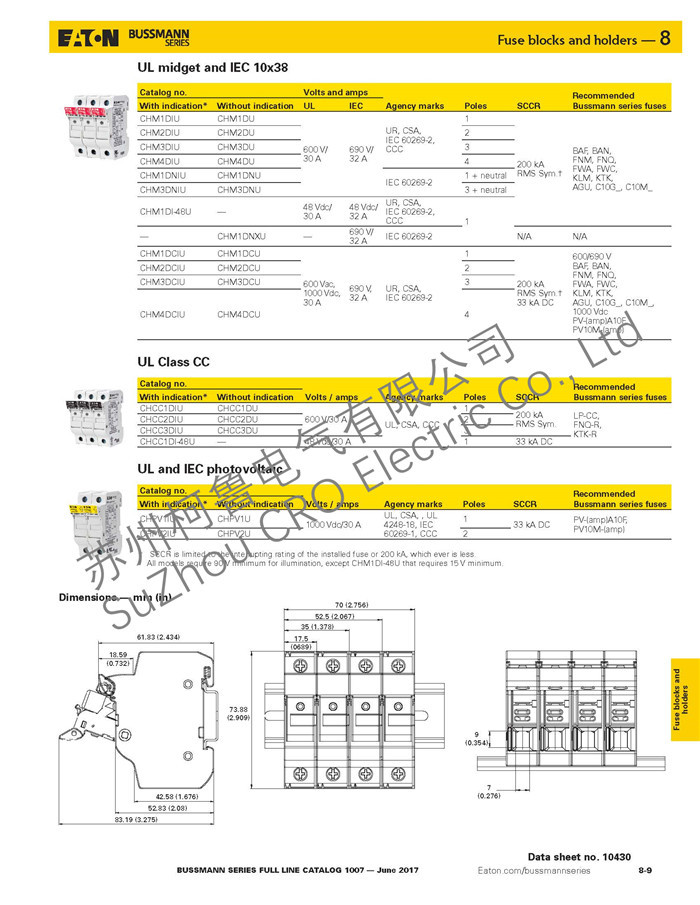 EATON BUSSMANN CHM1DIU 600V 产品-阿里巴巴