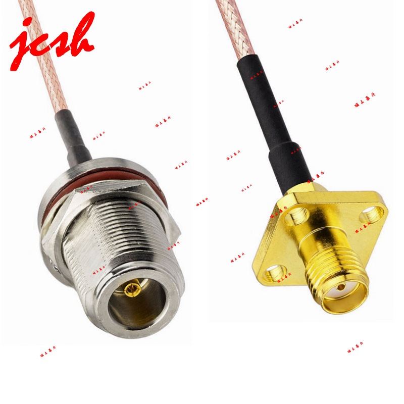 N-KY防水母转SMA-KF方板法兰母头延长RG316双银高温射频RF线-阿里巴巴