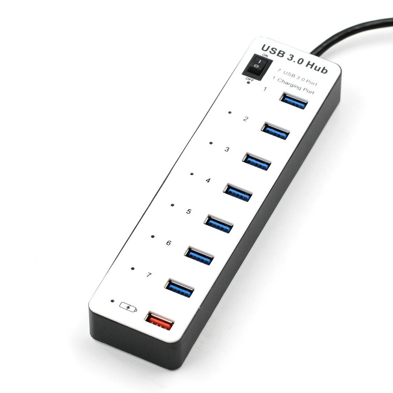 DM-HB95 铝合金 USB 3.0 HUB 7口 集线器 智能快速充电 usb分线器-阿里巴巴