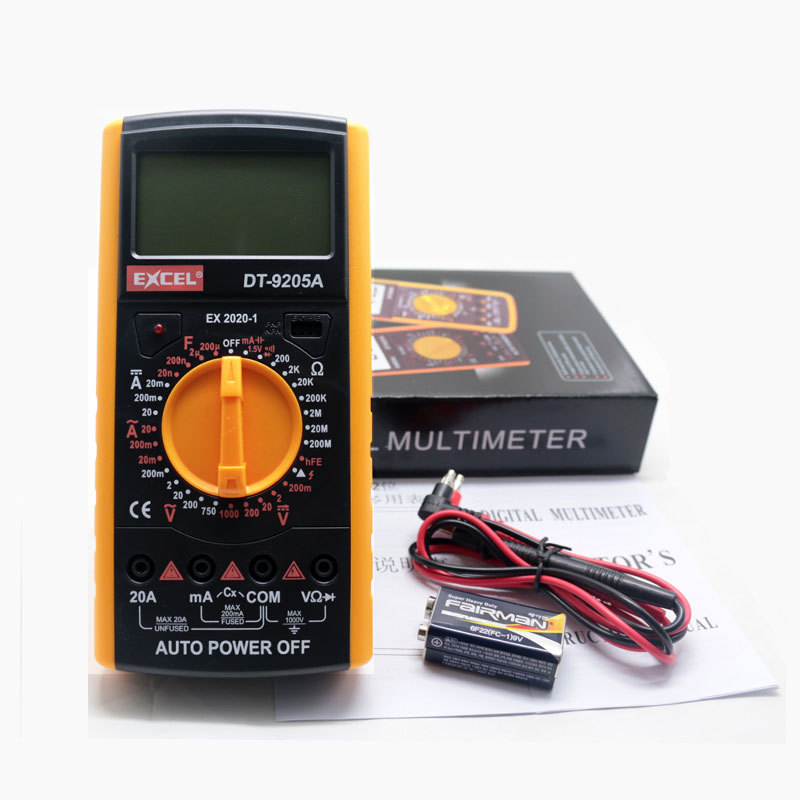 科赛尔EXCEL DT9205A 万能表 数字万用表 带蜂鸣 自动关机 全保护