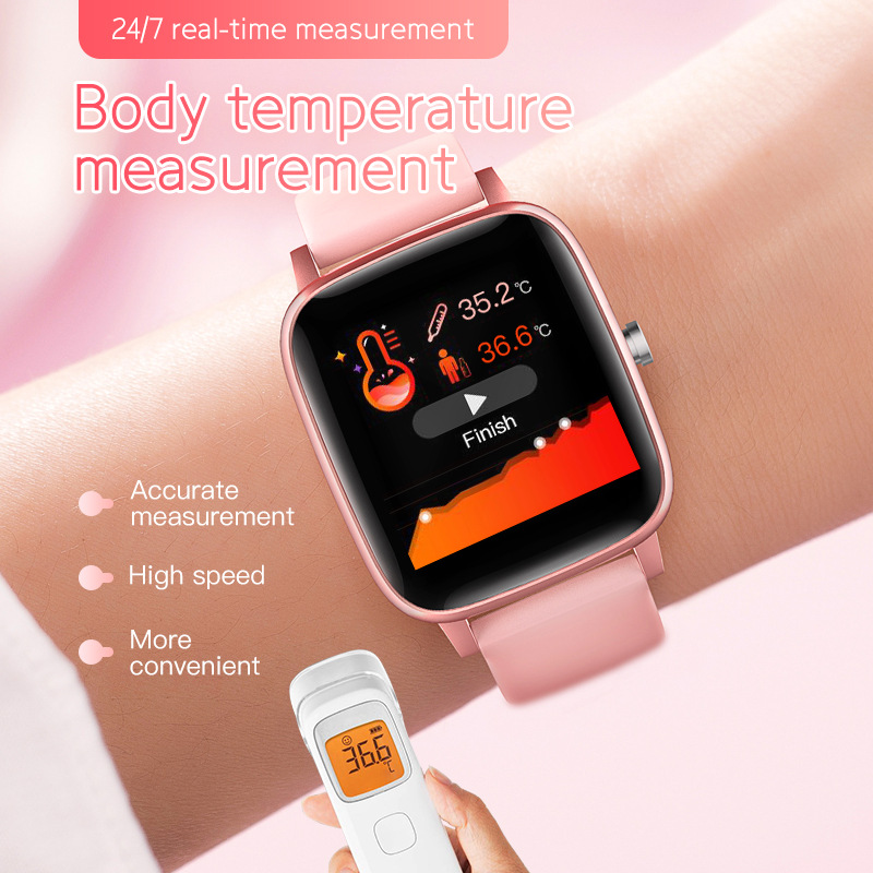 T98 SmartWatch Body Temperature Measurement Heart Rate Blood-阿里巴巴