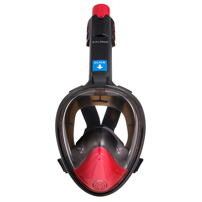 成人浮潜全面罩全干式防水学游泳全脸呼吸器面具液态硅胶浮潜装备-阿里巴巴