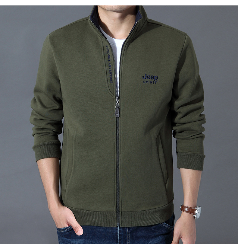 JP男装卫衣宽松棉秋冬长袖外套立领开衫拉链休闲上衣JC6025-阿里巴巴