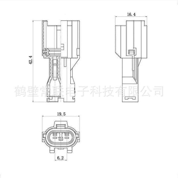PP1516305 天海原装THB接插件 1.8*0.6二线插头护套总成 300*5/X-阿里巴巴