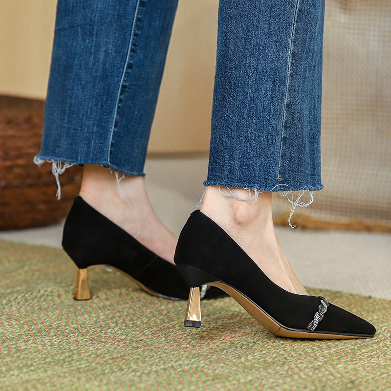 Chiko Miren Pointed Toe Curved Heels Pumps