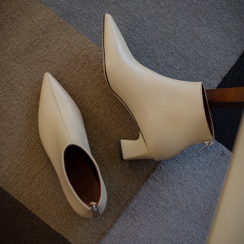 Chiko Xandrine Pointed Toe Block Heels Boots