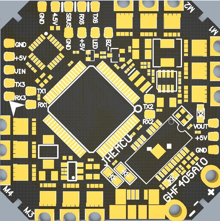 JHEMCU GHF405AIO PRO 25A 45A牙签穿越机F4 3-6S AIO无刷飞控BEC-阿里巴巴