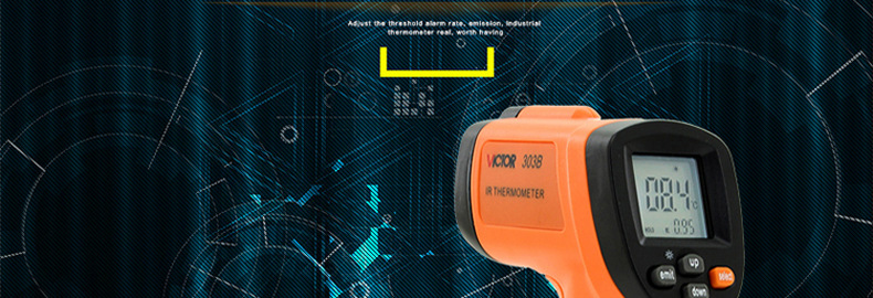 VICTOR胜利VC303B工业红外测温仪 数显温度计高精度测温枪-阿里巴巴